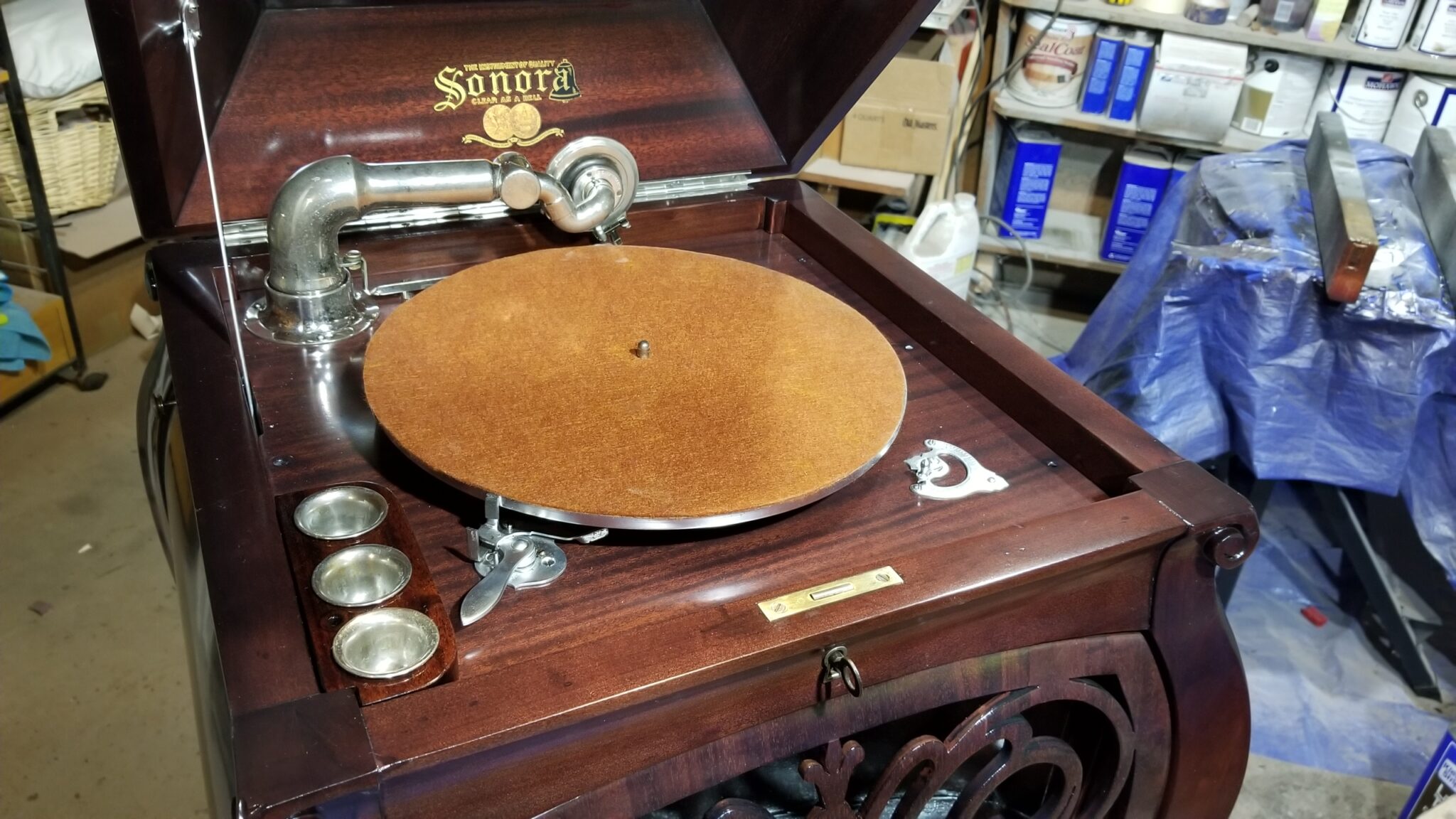 1918 Sonora Baby Grand Phonograph - Mahogany - New England Victrola LLC